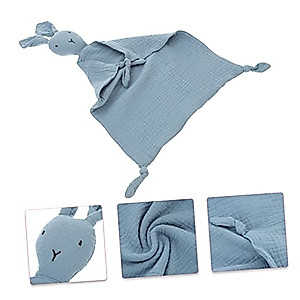 Plushes Pure Cotton Soothing Towel Baby Newborn Security Blankets for Cotton Baby Blankets Kids Blanket Cotton Blanket Muslin Animal Blanket Blue Baby Cotton Blanket Rabbit