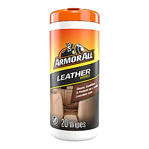 Armor All 10881 Interior Cleaner Car Leather Wipes by , For Cleaning Cars, Trucks and Motorcycles, 20 Count