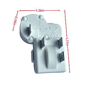 Aupll Replace 4Pin Refrigerator Over Load Protector Compressor PTC Starter Relay Fo Replace Refrigerators Accessories Replace ZHB69-120P15 ZHB60-120P15 etc