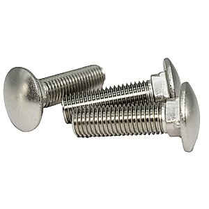 5/16"-18 X 2(25pc) Stainless Carriage Bolt, 18-8 Stainless Steel Full Thread Coverage,Carriage Bolt,by SANTIE