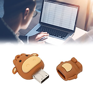 Heayzoki 16GB/32GB/64GB/128GB USB Flash Drive,Thumb Drives Memory Drive,Portable Cartoon Cow Doll Storage Memory Drive,for USB‑A Port Desktop Computer Laptop Tablet Computer TV(64GB)