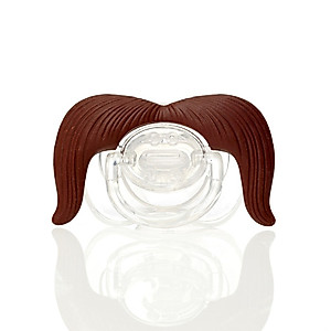 Hipsterkid Mustachifier Pacifier 0-6 Months | BPA-Free, Orthodontic Silicone Nipple | Cute, Funny, Mustache Binkies | Gift for Babies, Newborns, Infants, Toddlers (Cowboy)