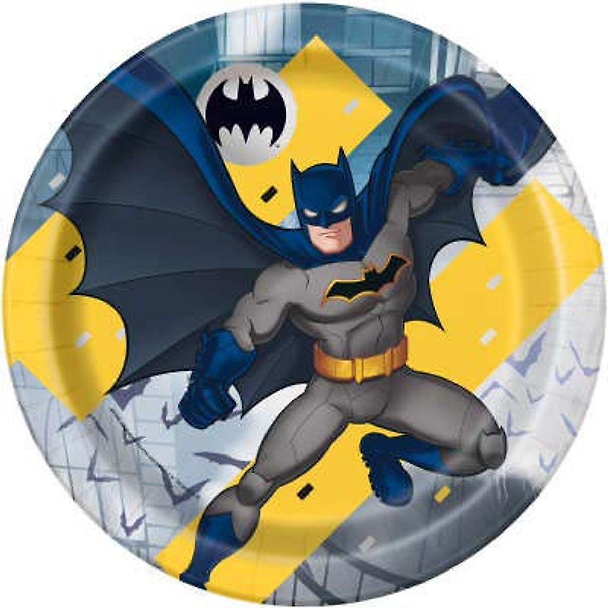 Batman Birthday Party Supplies Pack for 16 Guests with Batman Masks, Plates, Cups, Napkins, Table Cover, Birthday Banner and an Exclusive Pin, by Another Dream