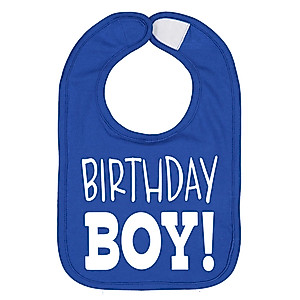 Aiden's Corner Handmade Cute Baby First Birthday Boy Smash Cake Bibs - 1st and 2nd Party Bib (Royal)
