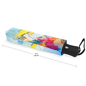 My Daily Surfing Jack Russell Dog Travel Umbrella Auto Open/Close Lightweight Compact Windproof