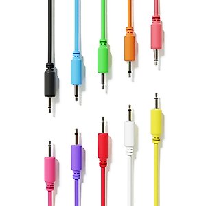 ExcelValley - Mono Modular Patch Cables TS 3.5mm 1/8 inch Eurorack Synthesizer [10-Pack | 30 cm - 11.81"]