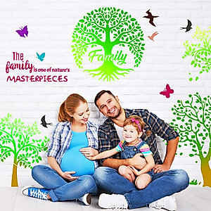 6 Pieces Sunflower Stencil Kit, Reusable Family Tree Stencil Flower Butterfly Painting Templates You are My Sunshine Stencil with Metal Open Ring for Painting on Wood Wall Decor