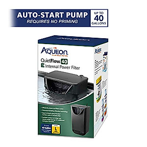 Aqueon QuietFlow E Internal Aquarium Fish Tank Power Filter For Up To 40 Gallon Aquariums