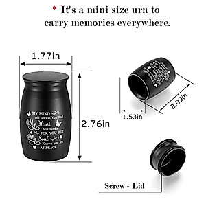3 Inches Small Urns for Human Ashes Aluminum Keepsake Urns for Human Ashes Mini Urns for Human Ashes