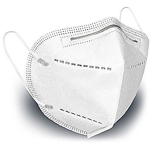 Plexon Disposable Ear Loop 4 Ply Face Protection Mask, PM2.5, Non-woven Fabric, Purifying and Breathable, Medium Size with Nose Bridge Clip (Pack of 10)