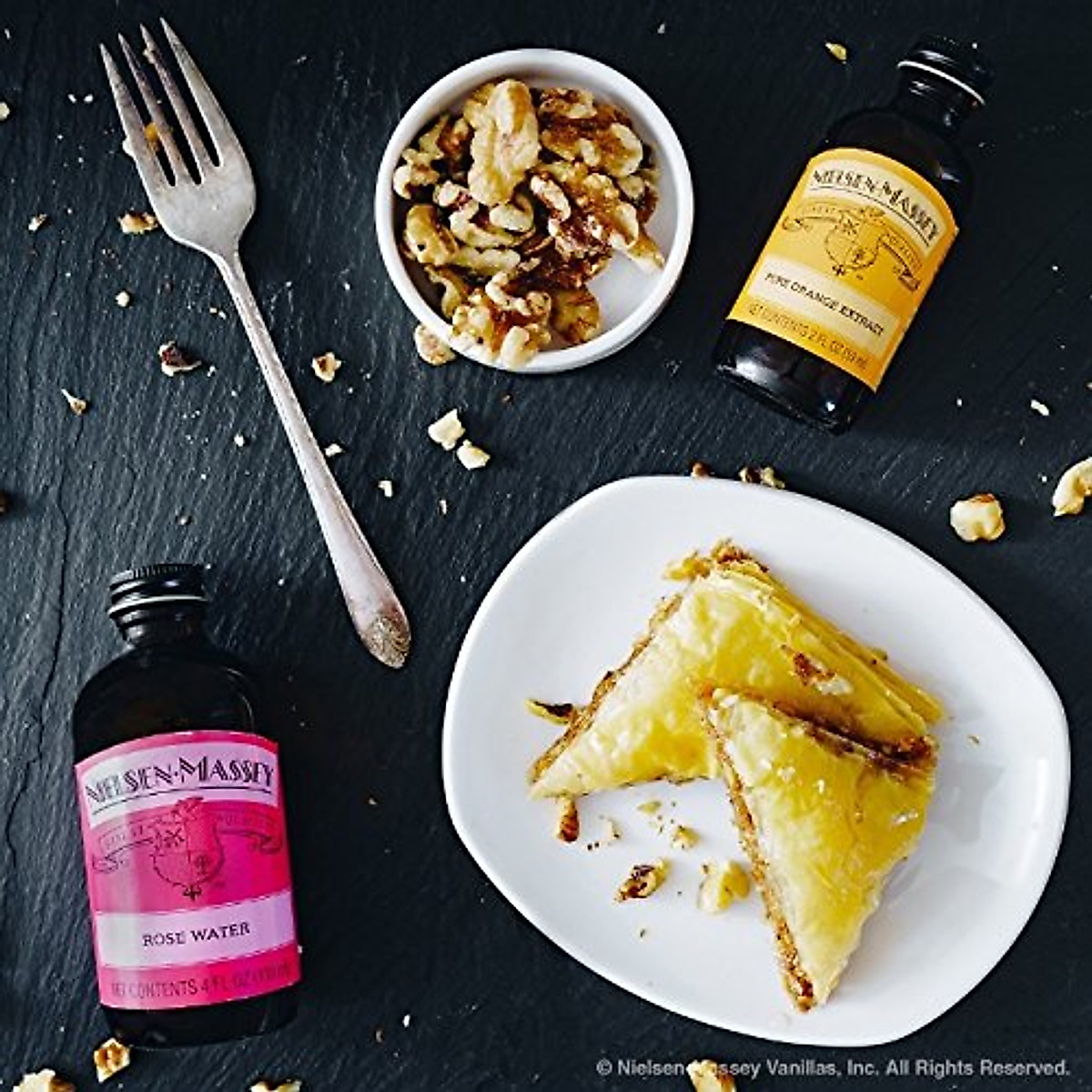 Nielsen-Massey Rose Water for Baking, Cooking and Drinks, 2 Ounce Bottle