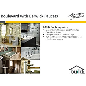 American Standard 0641.400.020 Boulevard Pedestal 4-Inch Counter, White