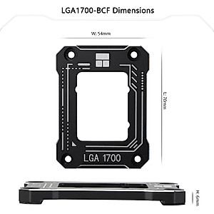 Thermalright Intel 13/14th Generation LGA1700 Anti-Bending Buckle,Curved Pressure Plate,CPU Fixing Buckle,CPU Stress Bending Correction Fixer, Fully Fitted and Fixed Without Trace Installation (Black)