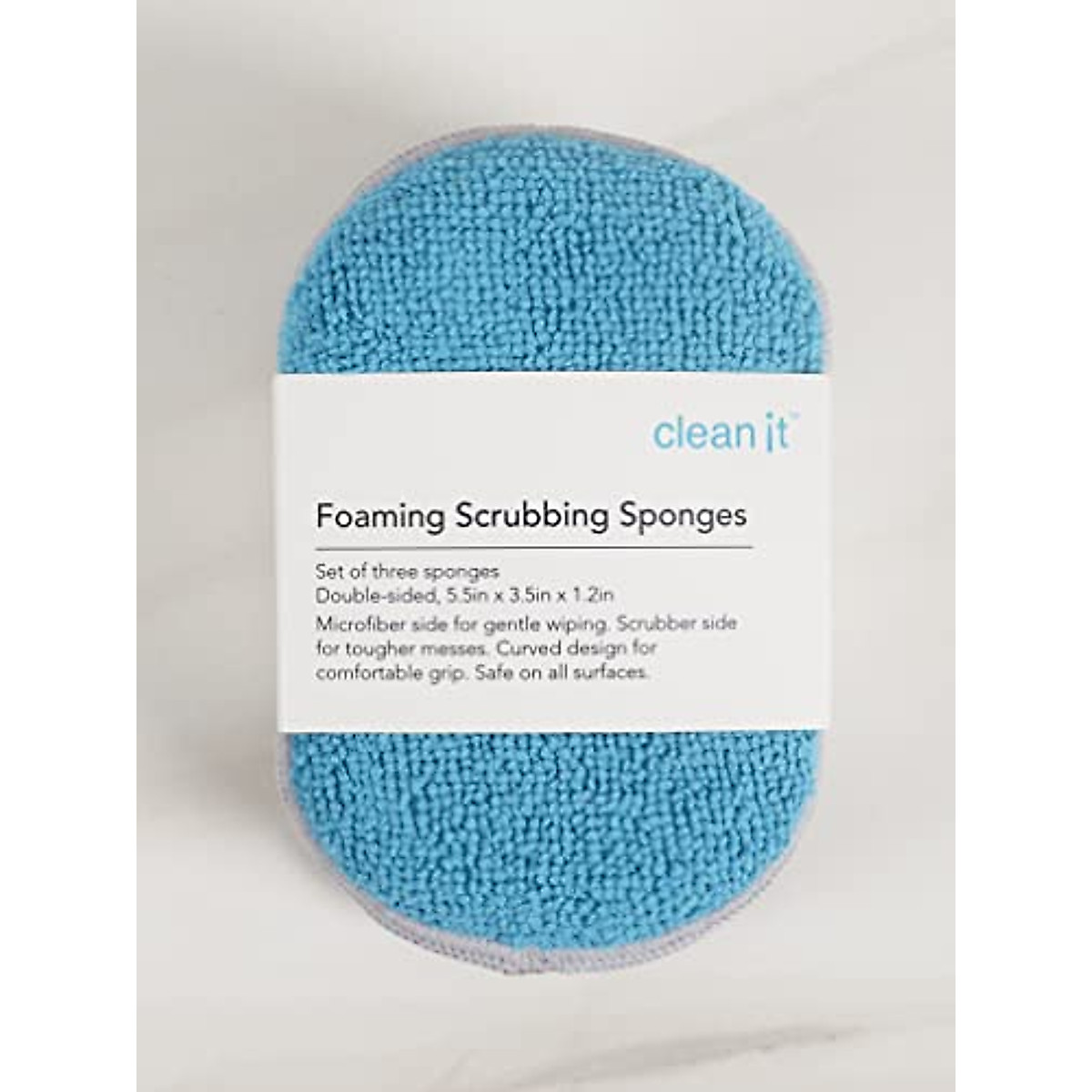 KAF Home Clean It Set of 6 Dual Sided Utility Sponges - Blue