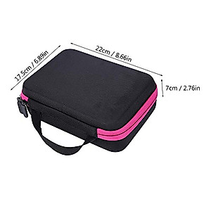 Focket Diamond Painting Storage Case,30 Slots Double Seal Embroidery DIY Nail Art Craft Storage Beads Display Storage Box Suitcase Design Jewelry Organizer for Earrings,Essential Oils,etc(Red Rose)