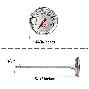 X Home 9815 Grill Thermometer Replacement for Weber Spirit 300 Series, Old Genesis Gas Grills, 62538 Durable Temperature Gauge, 1-13/16 Inch Diameter