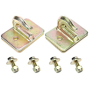 2 Pack 3/8" Tractor Bucket Grab Hook, Grade 70 Forged Steel Bolt On Grab Hooks with Backer Plate and Hardware for Tractor Bucket RV UTV Truck