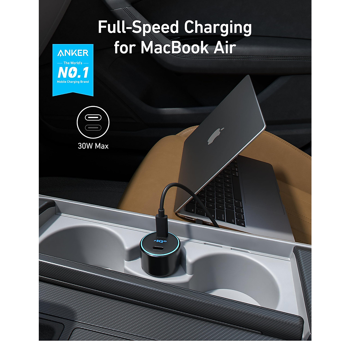 USB C Car Charger, Anker 48W 2-Port PIQ 3.0 Fast Charger Adapter, PowerDrive+ III Duo with Power Delivery for iPhone 12/12 Pro/12 Pro Max/11/11 Pro/11 Pro Max/XR/XS/X, Galaxy, Pixel, iPad Pro and More