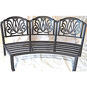 Cast Aluminum Curved Outdoor Sofa Elisabeth 2 Piece Patio Set Desert Bronze