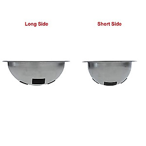 Ambassador Marine Oval Stainless Steel Round Bottom Ultra Mirror Polished Finish Sink, 13 1/4-Inch Long x 10 1/2-Inch Wide x 5 1/4-Inch Deep