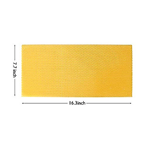 KISSTAKER 15PCS Bee Honey Sheets Beehive Wax Foundation Beekeeping Equipment Bee Comb Honey Frame