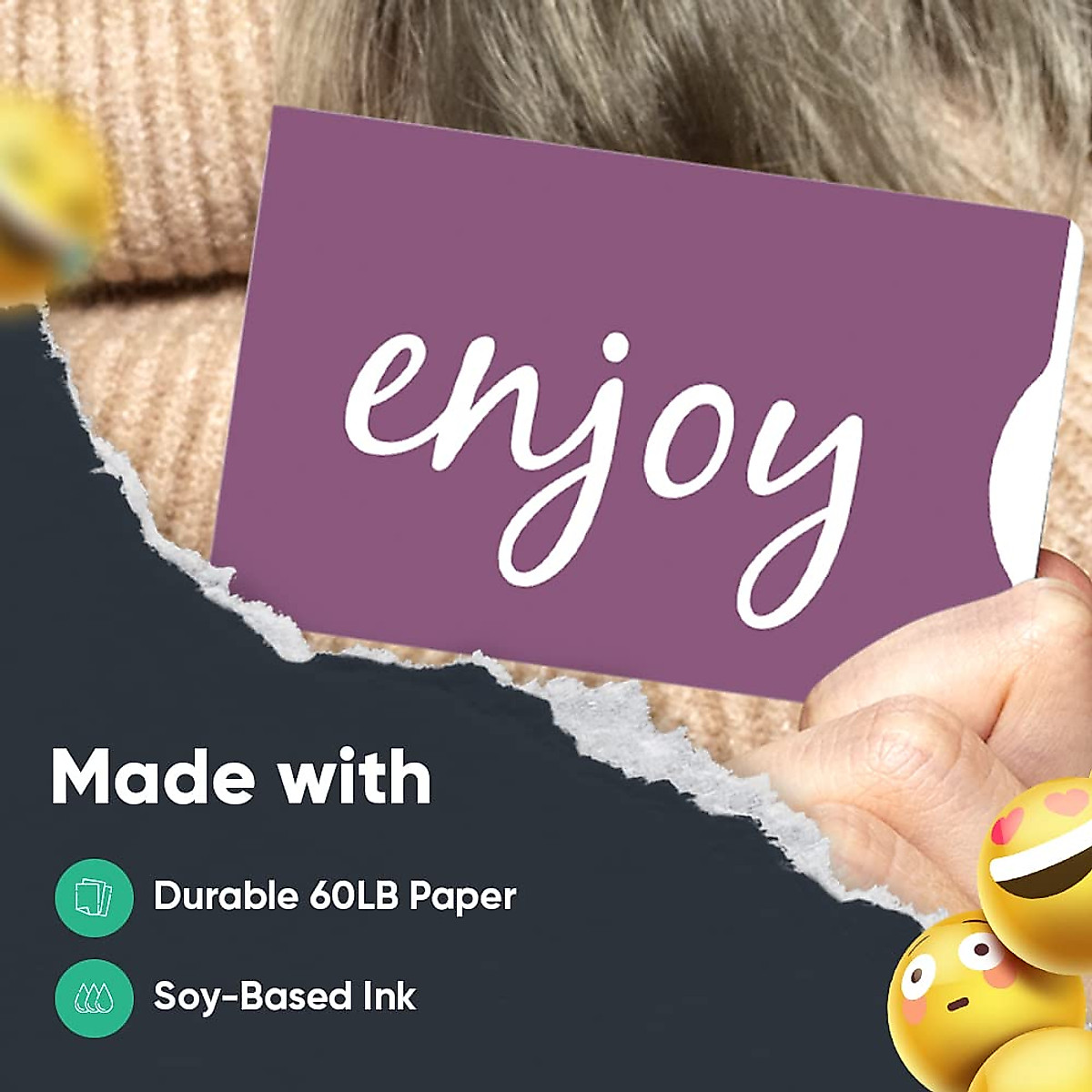 Swipe It Gift Card Holder Sleeves Paper 100 Pack Bulk for Thank You, Birthday, Fathers Day, Housewarming, Wedding, Anniversary, Baby Shower, Spa, Enjoy, Purple