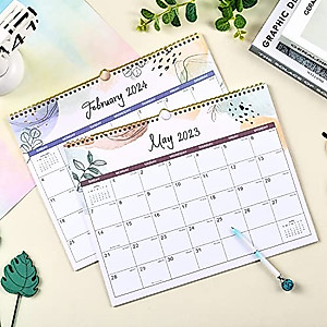 Calendar 2023-2024 - Mar. 2023 - Aug. 2024, 2023-2024 Wall Calendar, 18-Month Calendar, 14.5" x 11", Twin-Wire Binding + Hanging Hook + Thick Paper + Unruled Blocks with Julian Dates - Colorful Lump