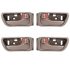LCWRGS 4Pcs Interior Inside Door Handles Replacement for Toyota Camry 2002 2003 2004 2005 2006, Inner Door Handle Front/ Rear Driver & Passenger Side - Beige