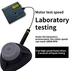 Mini Vortex Mixer 10000RPM Lab Mixer, Air Brush Paint Mixer, Paint Mixer for Ink,Lab Vortex Shakers for Gel, Lab Paint Mixer,Built-in Rechargeable Battery - Black