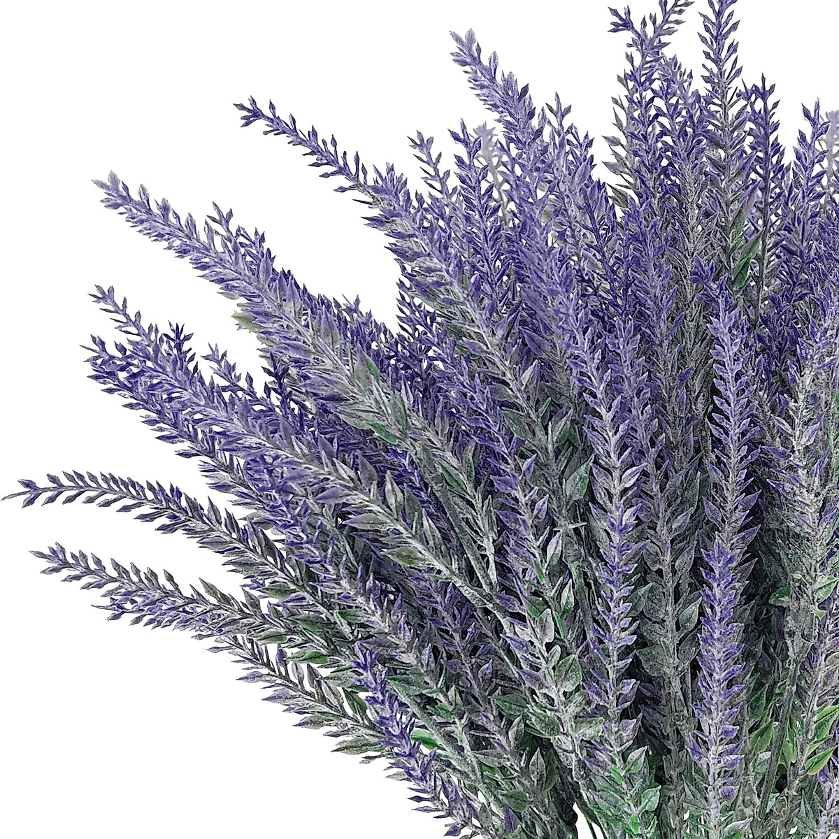 TURNMEON 20 Bundles Artificial Lavender Outdoor UV Resistant Flowers Plastic Fake Flowers Plants, Artificial Flowers Faux Plants for Outdoor Window Box Hanging Planter Home Porch Summer Decor(Purple)