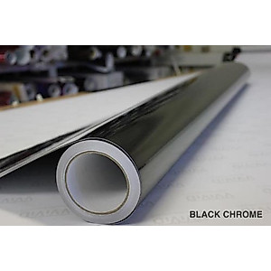 VViViD Standard Gloss Chrome Black Vinyl Wrap Adhesive Film Roll (1.5ft x 5ft)