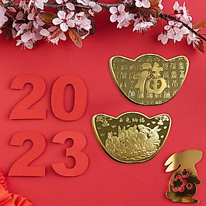 Chinese Zodiac Rabbit Commemorative, 2023 New Year of The Rabbit Uncirculated Coin, Collector Coin, for Collectors, Craft Decorations, Lucky Souvenir Gifts