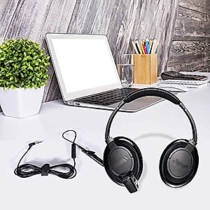 Muigiwi Replacement Audio Cable Cord Wire with Inline Mic Remote Volume Control Compatible with Bose QuietComfort 15 QC15 QC2 Headphones