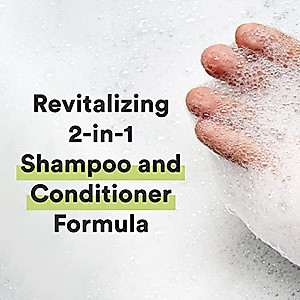 Suave Men 2 in 1 Refreshing Shampoo and Conditioner Tea Tree Hemp Seed To Revitalize and Refresh Hair 28 oz