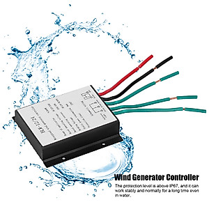 Wind Turbine Generator Controller, IP67 Waterproof DC12-24V Automatic Controller BLW‑12/24 400W Battery Charging Regulator