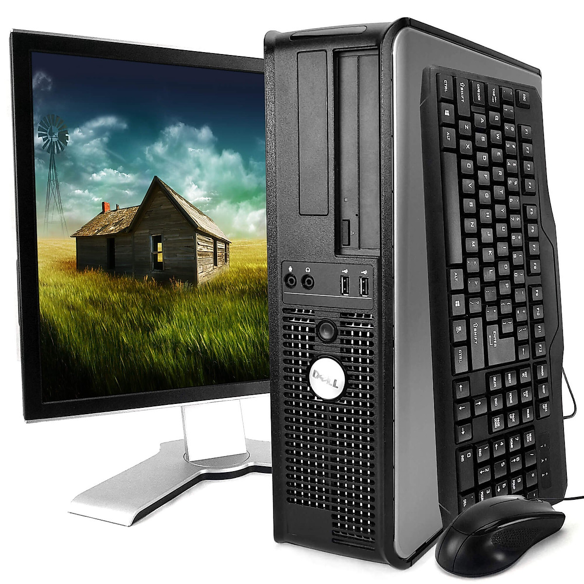 Dell Optiplex 780 Desktop, Intel Core 2 Duo Processor, 4GB RAM, 160GB Hard Drive, DVD, Keyboard & Mouse, Wi-Fi, Windows 10, 17-inch LCD Monitor (Brand May Vary) (Renewed)