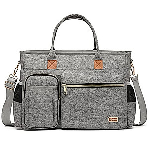 Laptop Tote Bag, Middle Size Computer Messenger Teacher Bag with 15.6'' Padded Laptop Sleeve