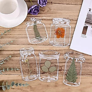 TOYMIS 20pcs Flower Bookmark, Transparent Bookmark Clear Waterproof DIY Dried Flower Bookmarks Craft for Home DIY Craft Reading Scrapbook (Regular Bottle)