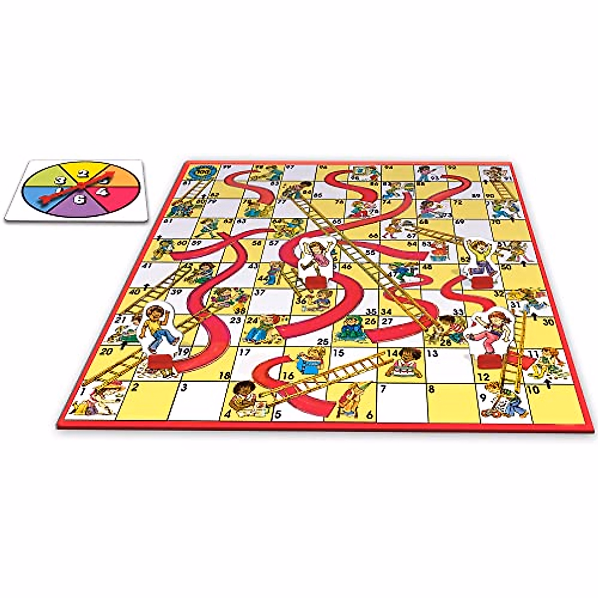 Classic Chutes And Ladders with 1970's Artwork by Winning Moves Games USA for Children Ages 3 and Up, Preschool Games for 2-4 players (1195)