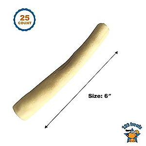 123 Treats - Ox Tail for Dogs 5-6" - (25 Count) | 100% Natural Dog Chews from Free Range Grass Fed Beef Bull Tail