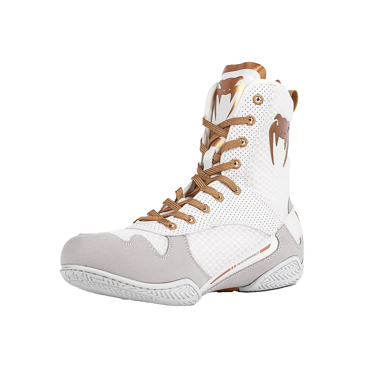 Venum "Elite" Boxing Shoes - White/Gold