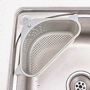 rft Sponge Holder, Sink Caddy Triangular Drain Shelf Storage Rack Sponge Holder for Kitchen Sink Sucker for Kitchen Bathroom Support Corner Hanging Shelf Soap Box.