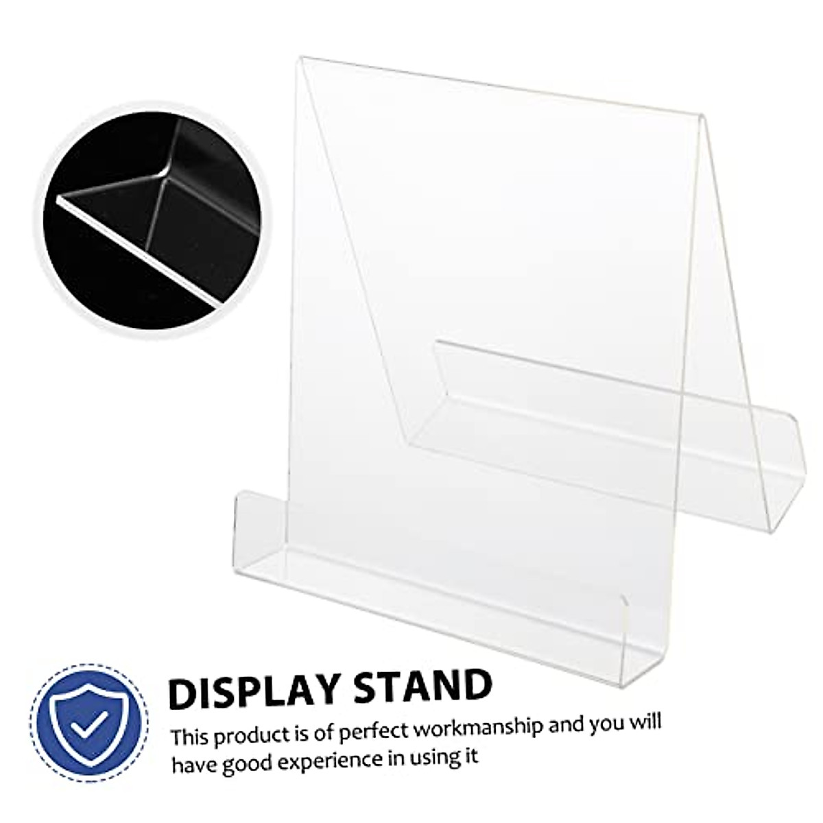 VILLFUL 1pc Acrylic Bookend Foldable Bookshelf Metal Brackets Adjustable Bookends Heavy Duty Book Ends Clear Magazine Holder Desk Book Stand Bookstore Tabletop Bookend Acrylic Book Support