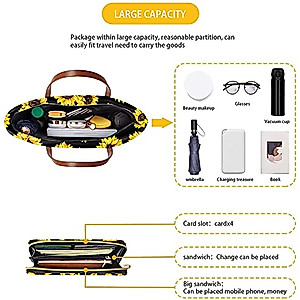 Wideasale 2Pc Personalized Tote Handbags and Wristlet Set,Hummingbird and Flower Women's Shoulder Bag Travel Bag School Tote