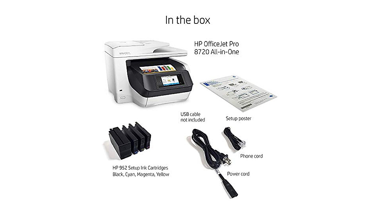 HP OfficeJet Pro 8720 Printer - Wireless Color All-in-One for Offices