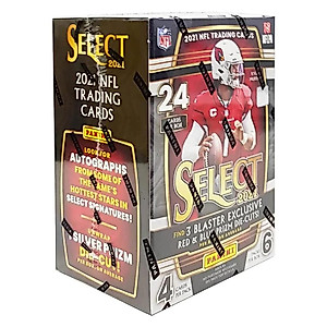 2021 Panini Select Football NFL Blaster Box - 24 Trading Cards - Exclusive Red & Blue Prizm Die-Cuts