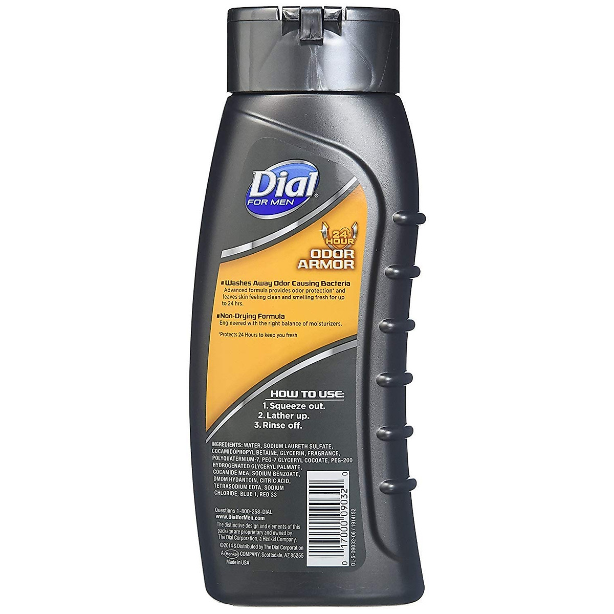 Dial For Men Body Wash, Odor Armor, 16 Ounce