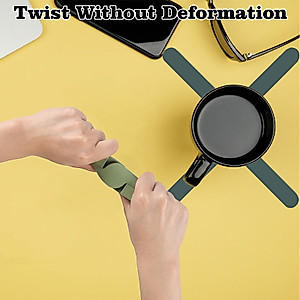 7 Pcs Silicone Trivets for Hot Dishes, Foldable Silicone Trivets for Hot Pots and Pans, Anti-Slip Heat Water Resistant Silicone Pot Holders