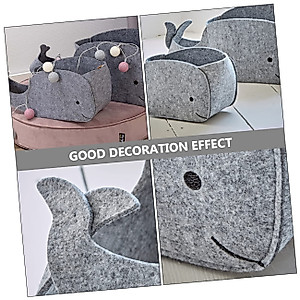 Totority Whale Basket 3 Pcs Toy Storage Box Animal Child Cartoon Felt Cloth Whale Storage Basket
