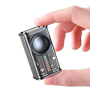 Portable Bluetooth Speaker with Lights, Transparent Wireless Mini Bluetooth Speaker with TWS, Perfect Small Speaker HD Sound and Bass for Office, Home, Shower, Room, Bike, Car (Black)